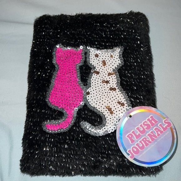 Office | Plush Journal With Cats On It Cute Faux Fur Journal New ...